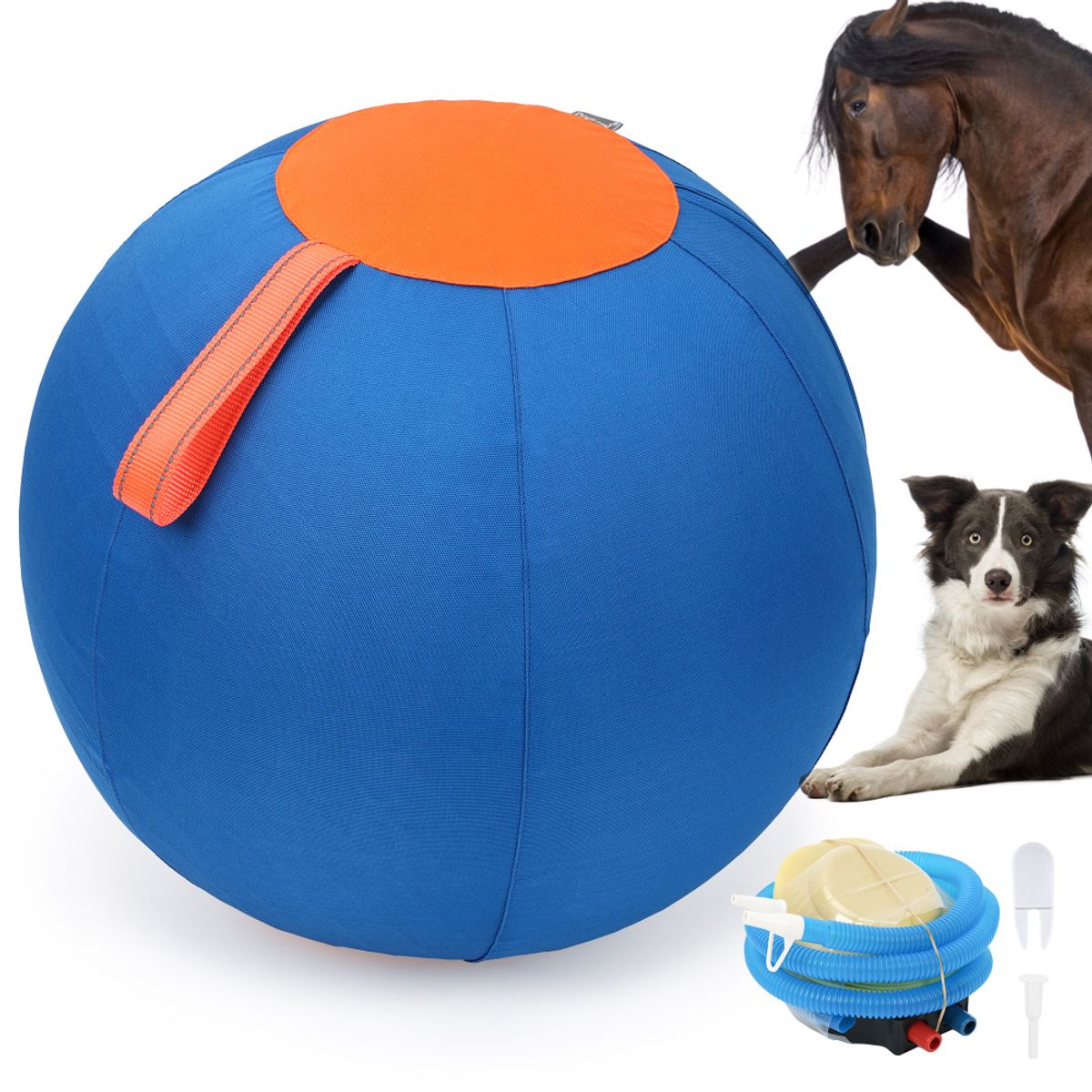 Stor oppblåsbar til hund - solid, spretten ball for aktiv lek og ...